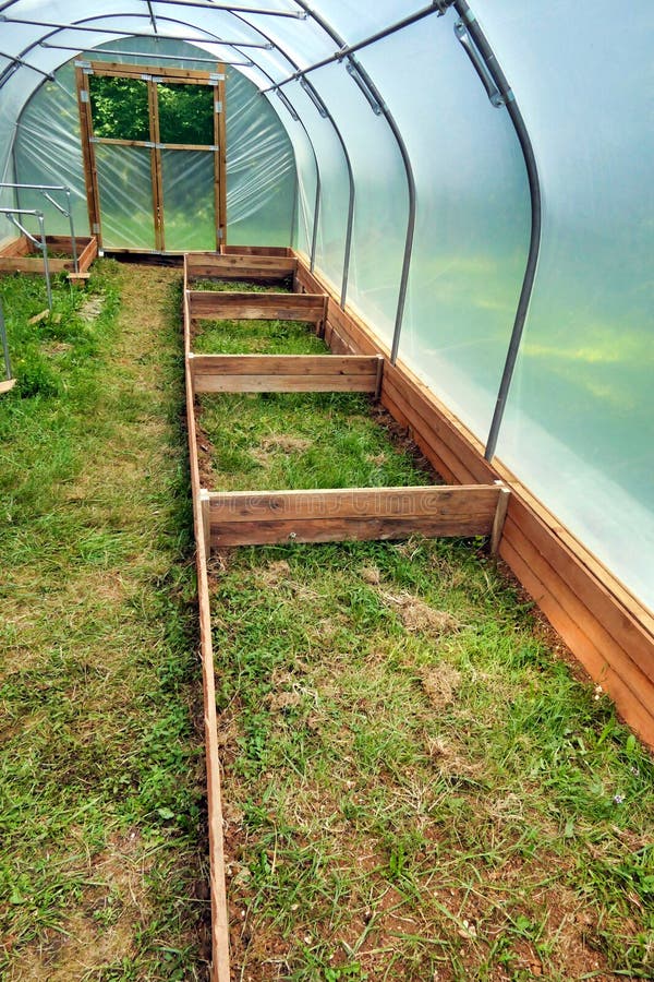 Polytunnel Under Construction Stock Photo - Image of hoops, garden ...