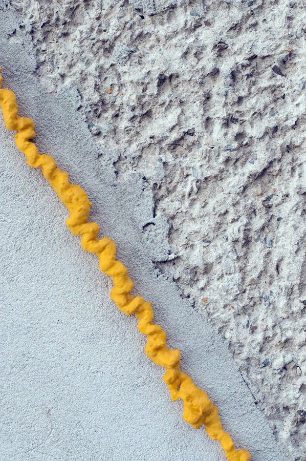 Polyurethane Foam Filled Crack in the Wall Stock Image - Image of ...