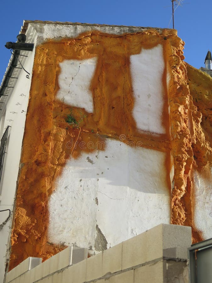 Polyurethane Spray Insulating Foam Texture on Concrete Stock Image ...