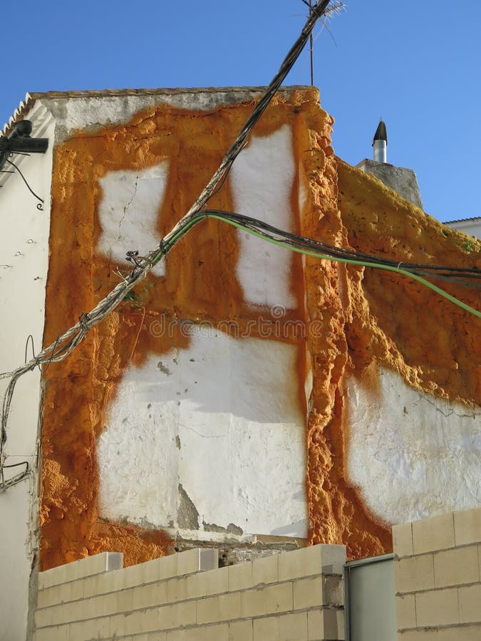 Polyurethane Spray Insulating Foam Texture on Concrete Stock Image ...