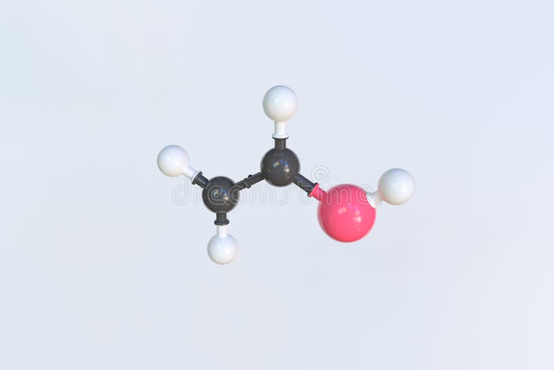 Polyvinyl Alcohol Molecule, Isolated Molecular Model. 3D Rendering ...