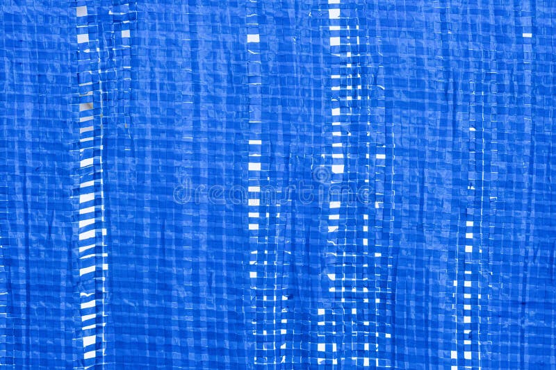 Polyvinyl Chloride Fabric Close Up. Blue PVC Awning Stock Photo - Image ...