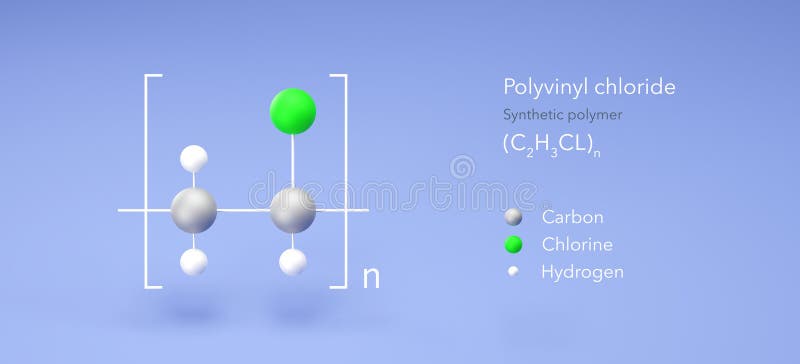 Polyvinyl Chloride Molecule, Molecular Structures, Synthetic Polymer ...