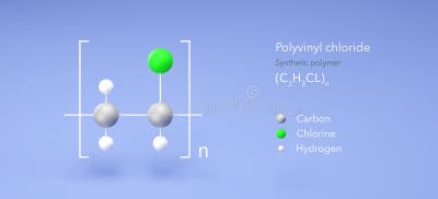 Polyvinyl Chloride Molecule, Molecular Structures, Synthetic Polymer ...