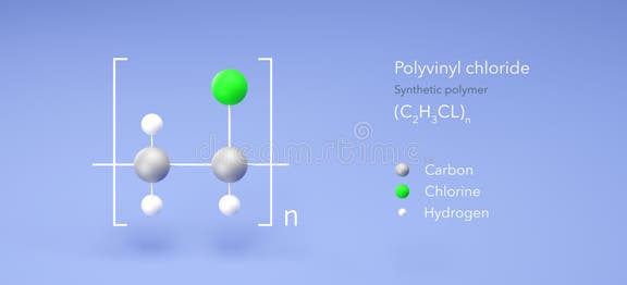Polyvinyl Chloride Molecule, Molecular Structures, Synthetic Polymer ...