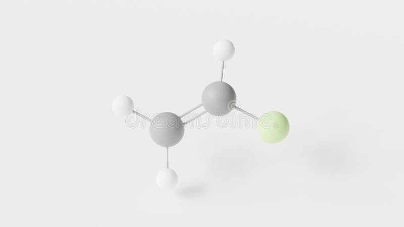 Polyvinyl Fluoride Molecule 3d, Molecular Structure, Ball and Stick ...