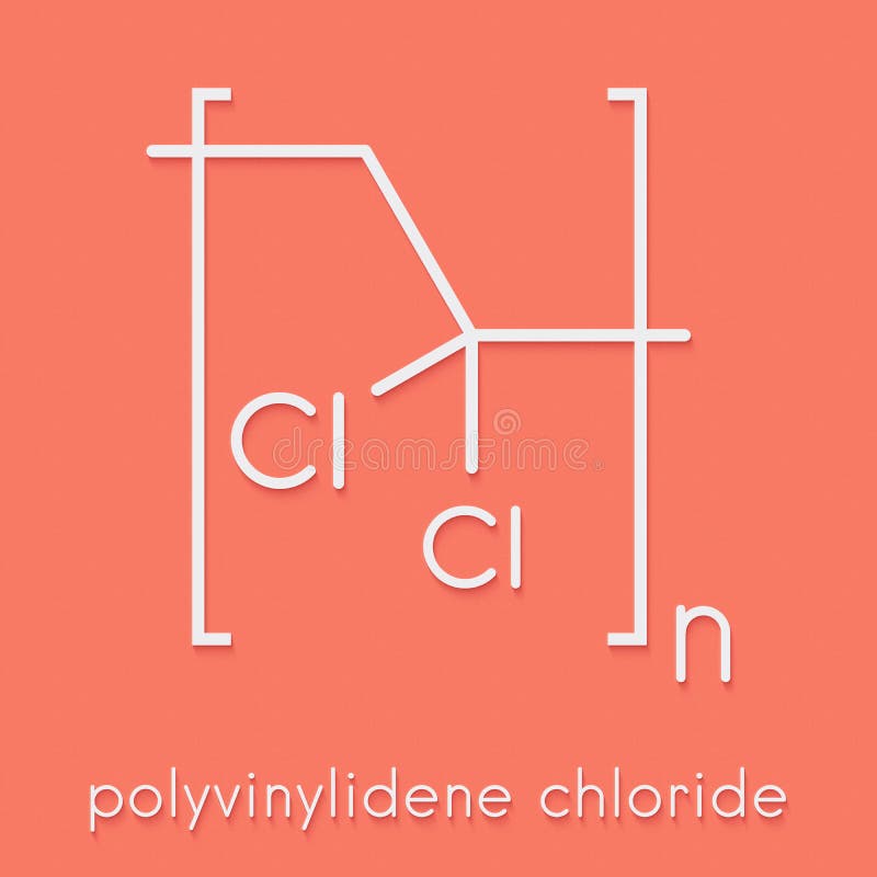 Polyvinylidene Chloride PVDC Polymer, Chemical Structure. Skeletal ...