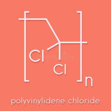Polyvinylidene Chloride PVDC Polymer, Chemical Structure. Skeletal ...