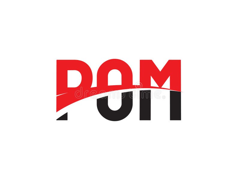 POM Letter Initial Logo Design Vector Illustration Stock Vector ...