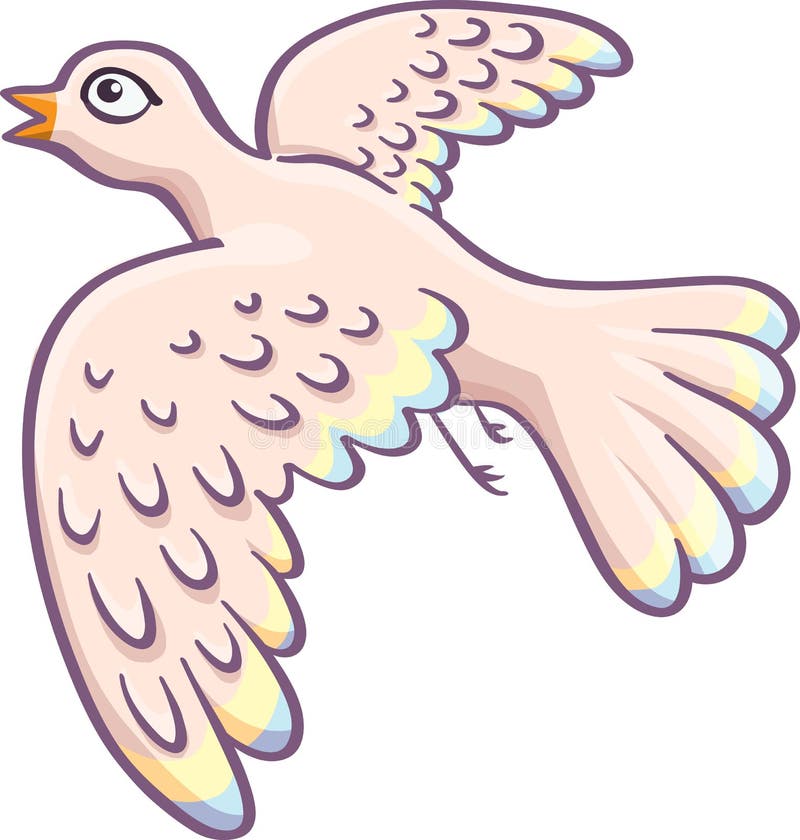 Ilustração Do Vetor Plano Da Pomba Urbana De Pomba Cartoon Isolada Em ...