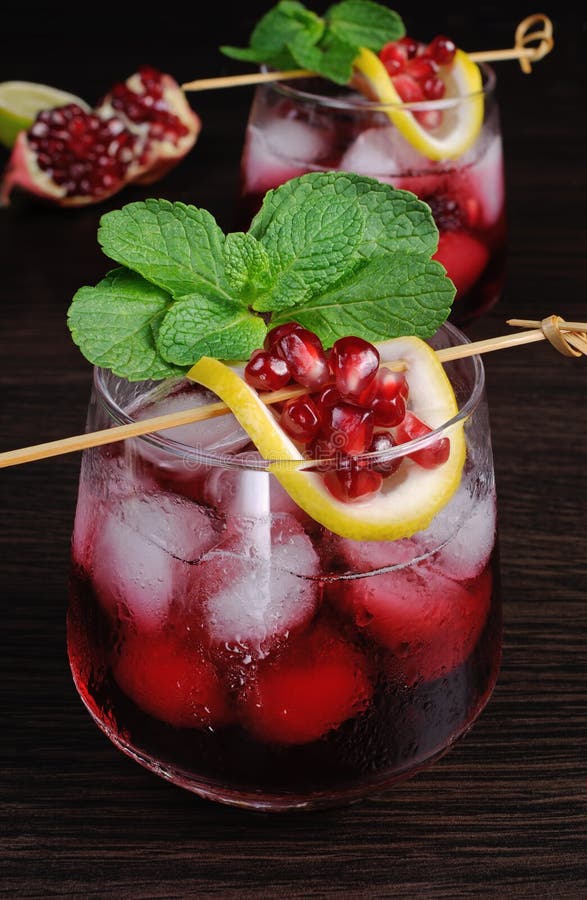 Pomegranate cocktail stock photo. Image of lemonade, juice - 54576464