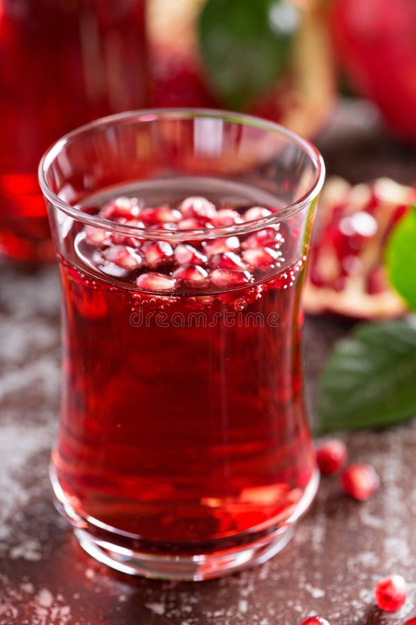 Pomegranate Drink with Sparkling Water Stock Image - Image of nature ...