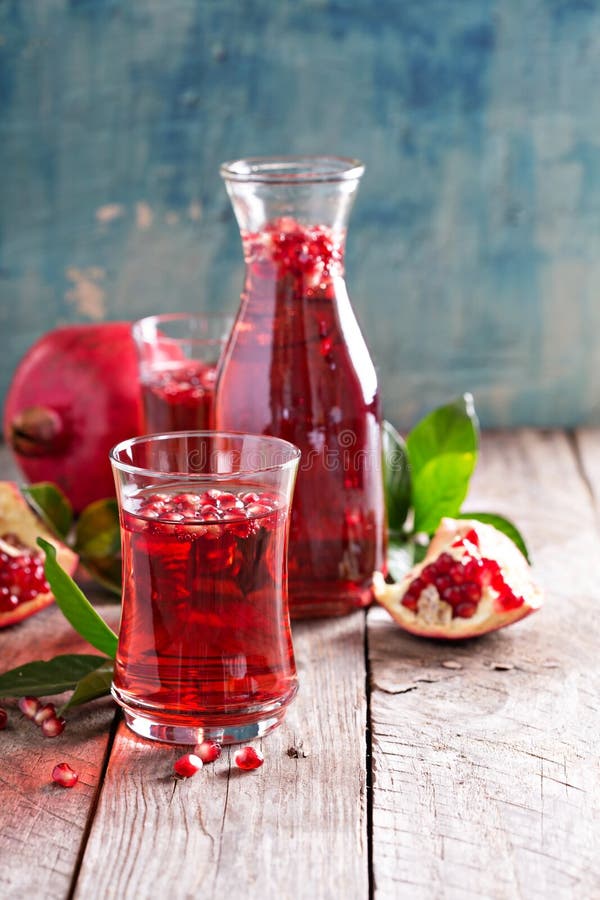 Pomegranate Drink with Sparkling Water Stock Photo - Image of juicy ...