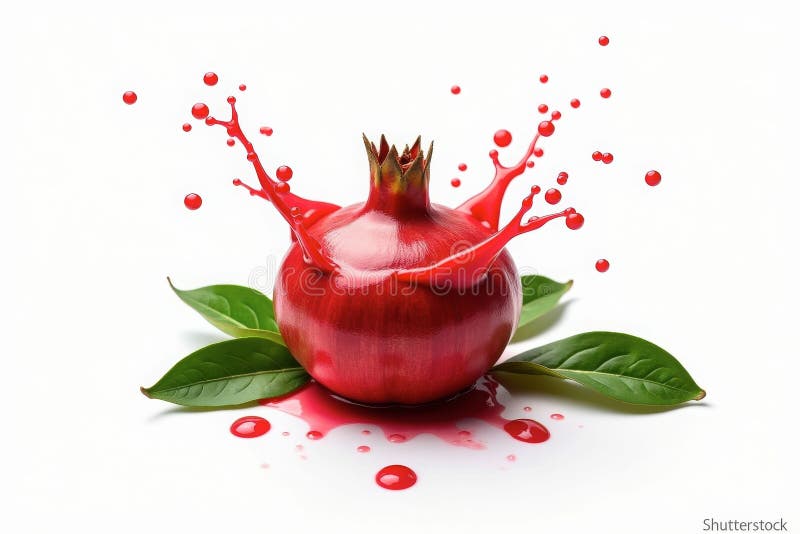 Pomegranate Bursting with Juicy Red Seeds Stock Illustration ...