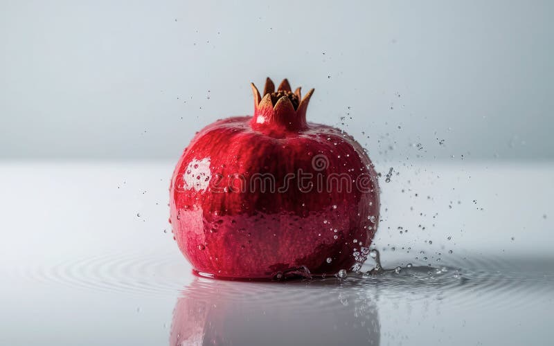 Pomegranate Bursting with Juicy Red Seeds Stock Illustration ...