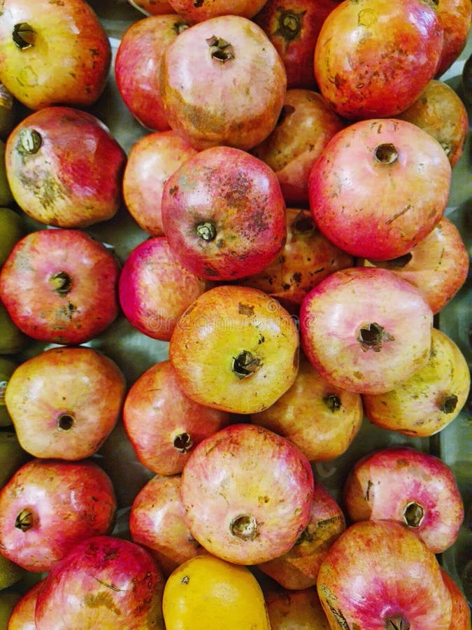 Pomegranate Fruit with a Hard Shell and Pink Color Also the Seeds of ...