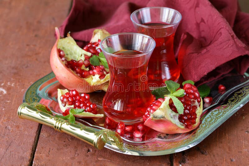 Pomegranate fruit tea stock photo. Image of organic, herbal - 43808968