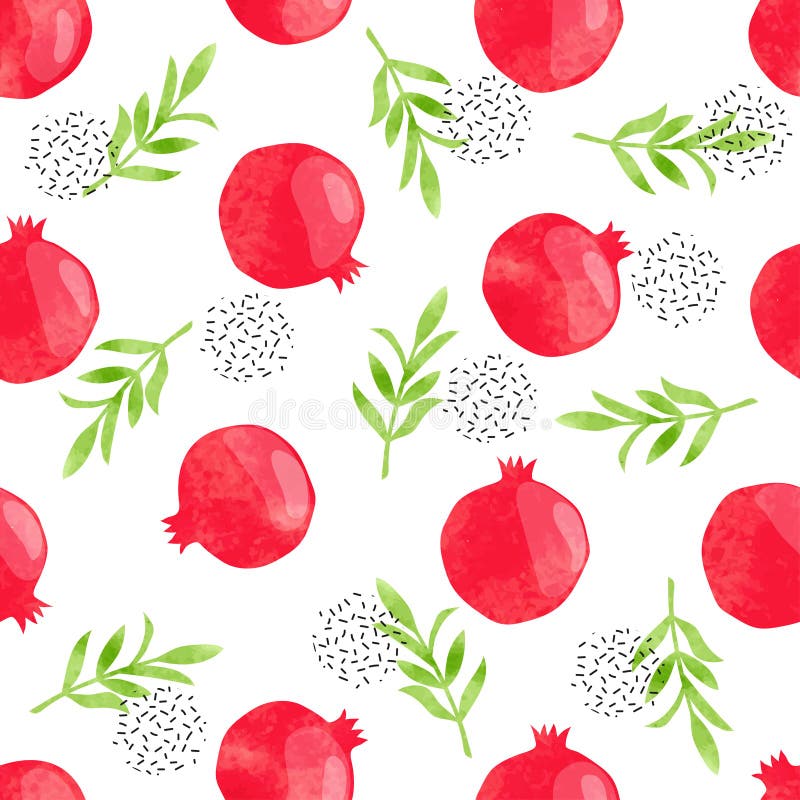 Pomegranate pattern. stock vector. Illustration of decorative - 94331136