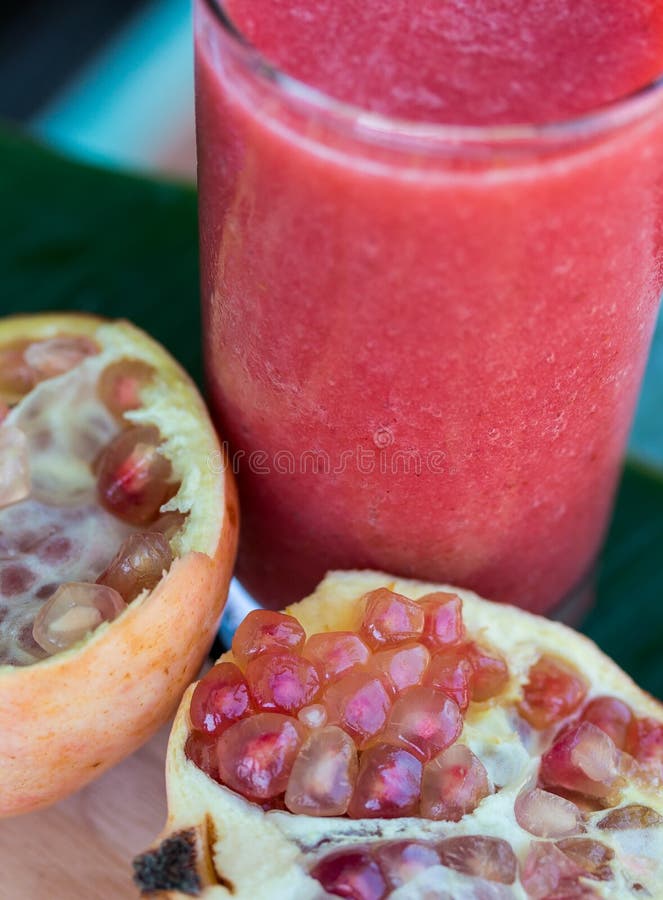 Pomegranate Smoothie Means Stock Photos - Free & Royalty-Free Stock ...