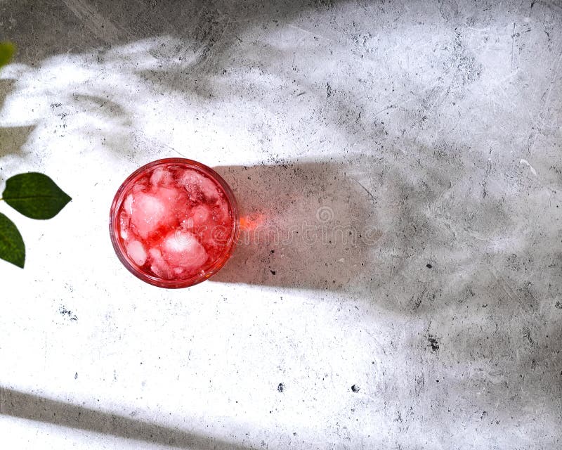 Pomegranate Summer Lemonade Top View Stock Photo - Image of summer ...