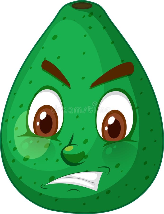 Pomelo Cartoon Character with Facial Expression Stock Vector ...