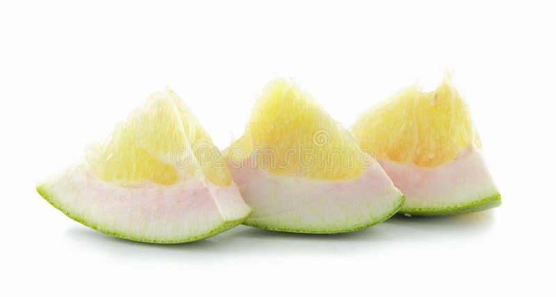 Pomelo Fruit an Isolated on White Background Stock Image - Image of ...
