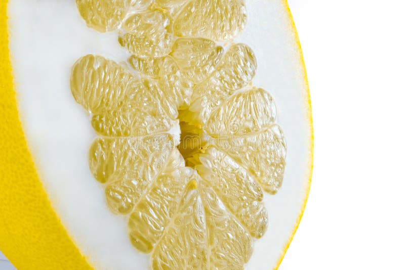 Pomelo Slice Isolated on the White Background Stock Image - Image of ...