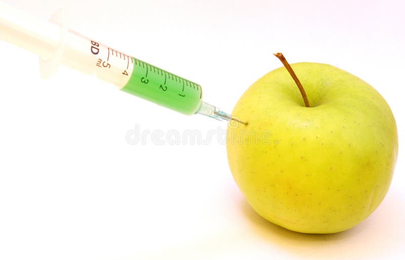 Pomme d'OGM image stock. Image du jaune, expérience, génome - 173077
