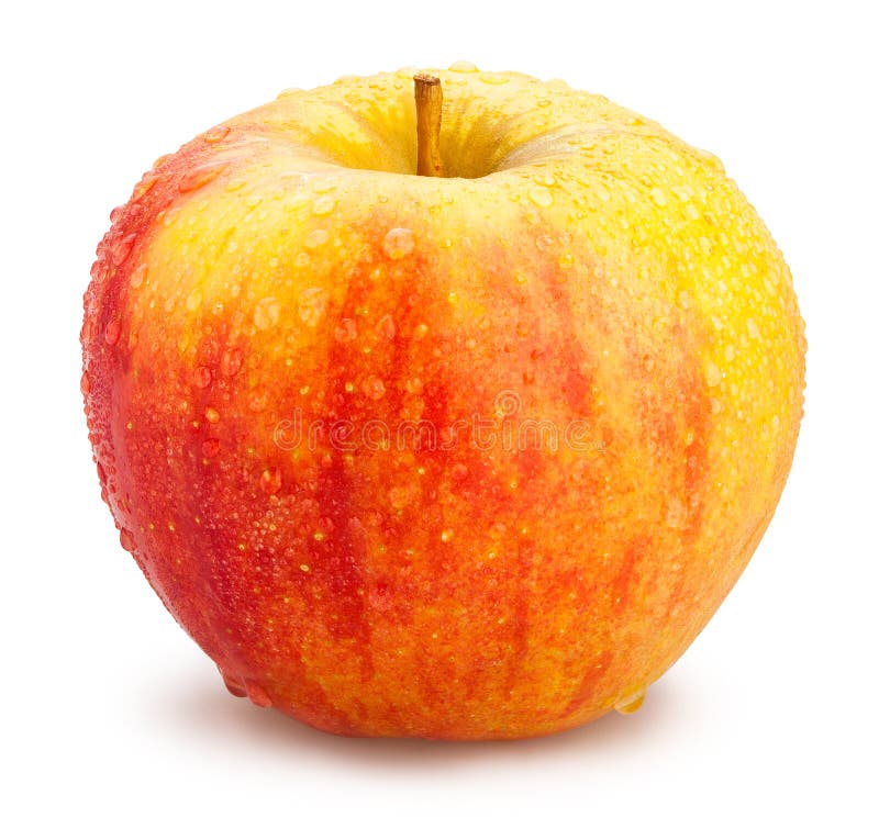 Vues De Côté Supérieures Et De Pomme Rouge Et Jaune Entière Image stock ...