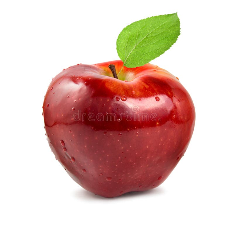 Pomme D'isolement De Rouge De Coupe Image stock - Image of endroits ...