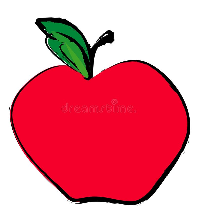 De Dessin Pomme Rouge Stock Illustrations, Vecteurs, & Clipart ...