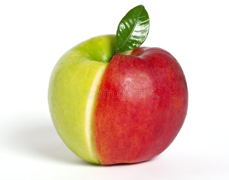 Pomme rouge et verte photo stock. Image du nourriture - 12938206