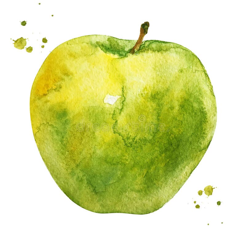 Pomme verte illustration de vecteur. Illustration du vecteur - 4929784