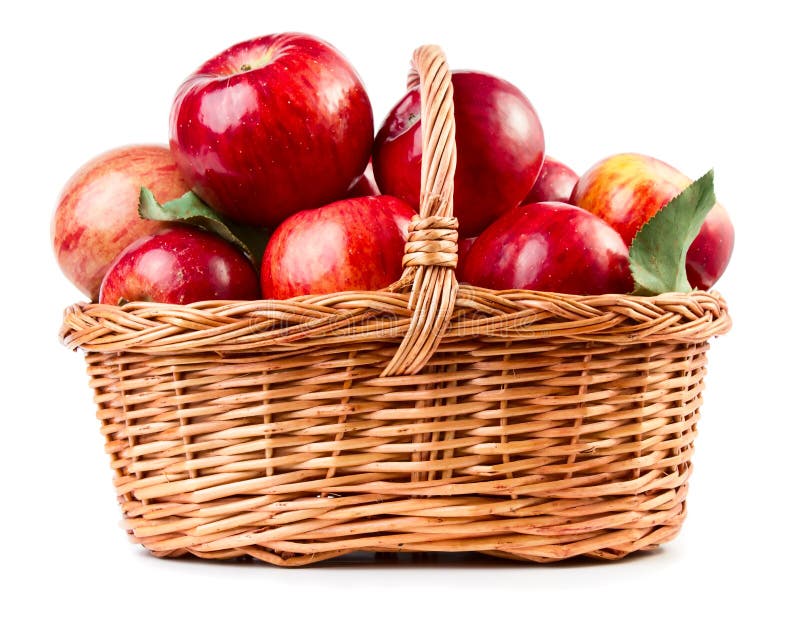 Un Plein Coucher Du Soleil De Sorbe De Pommes De Panier Image stock ...