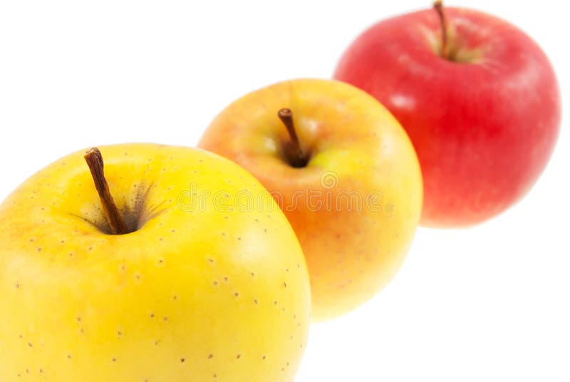 Pommes Juteuses D'isolement Sur Le Fond Blanc Image stock - Image du ...