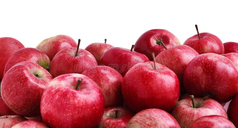 Un Ensemble De Sept Pommes En Plastique Rouges Photo stock - Image du ...