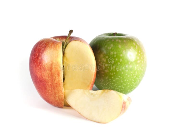 Pommes Rouges D'isolement Sur Le Fond Blanc Image stock - Image du ...