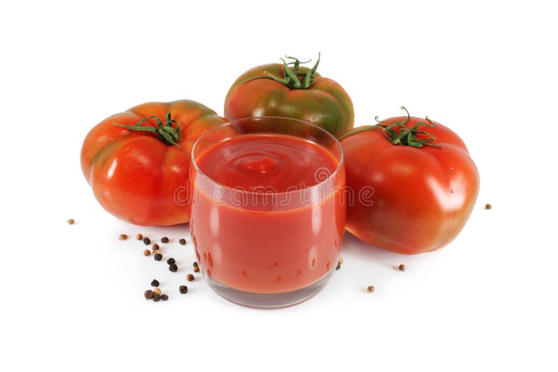Pomodori E Salsa Di Pomodori Immagine Stock - Immagine di sano, bianco ...