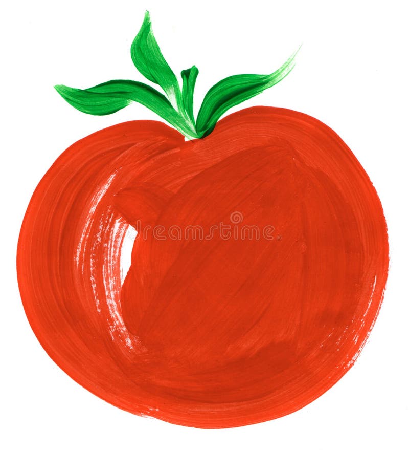 Pomodoro stilizzato illustrazione vettoriale. Illustrazione di singolo ...