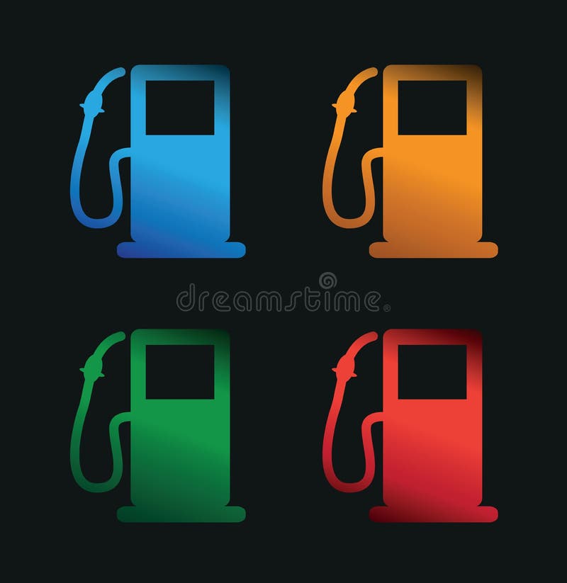 Pompe di benzina illustrazione vettoriale. Illustrazione di colore ...