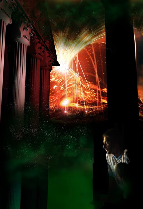 Pompeii stock illustration. Illustration of flames, frighten - 21738134