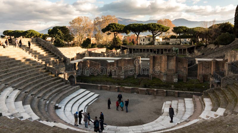 Pompeii amphitheatre editorial stock image. Image of experience - 88410089