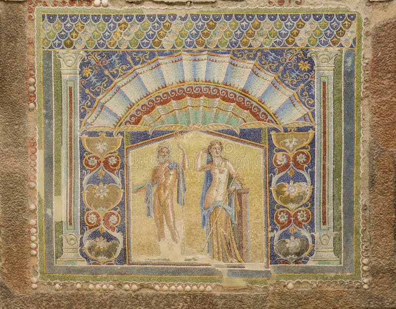 Pompeii mural stock image. Image of antiquities, pompeii - 44977705