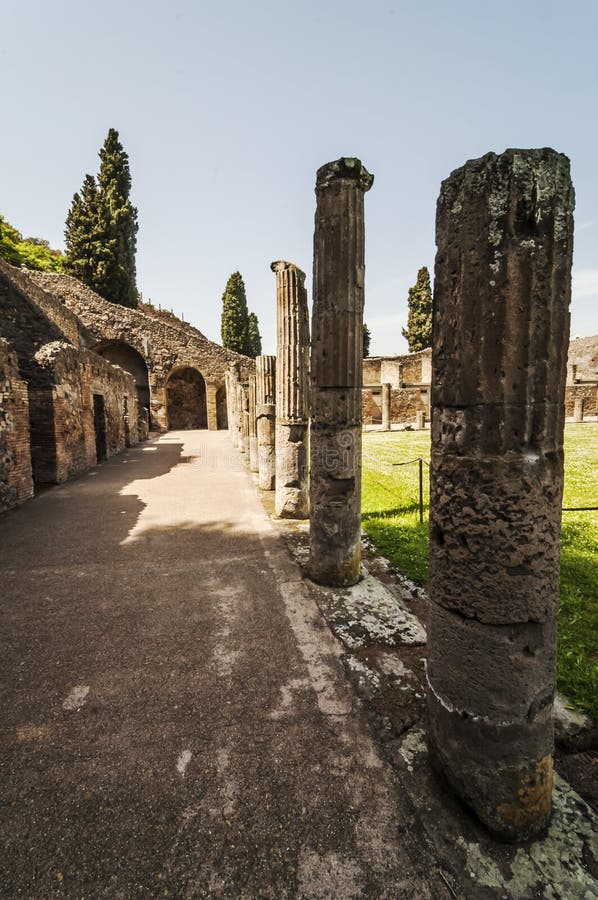 Pompeii Palestra stock image. Image of napoli, famous - 35411139