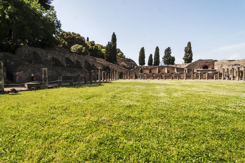 Pompeii Palestra stock image. Image of napoli, famous - 35411139