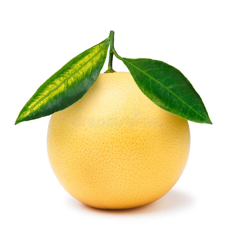 Pompelmo Giallo Isolato Su Fondo Bianco Immagine Stock - Immagine di ...