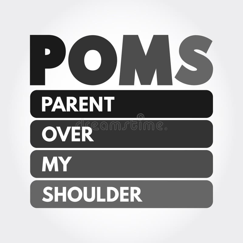 POMS - Parents Over My Shoulder Acronym, Text Concept for Presentations ...
