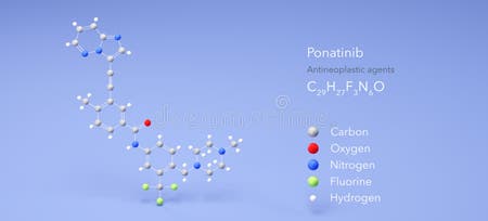 Ponatinib Molecule, Molecular Structures, Antineoplastic Agents, 3d ...