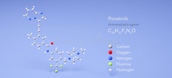Ponatinib Molecule, Molecular Structures, Antineoplastic Agents, 3d ...