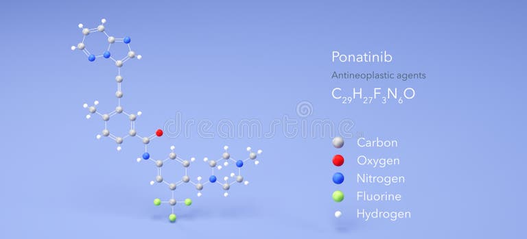 Ponatinib Molecule, Molecular Structures, Antineoplastic Agents, 3d ...